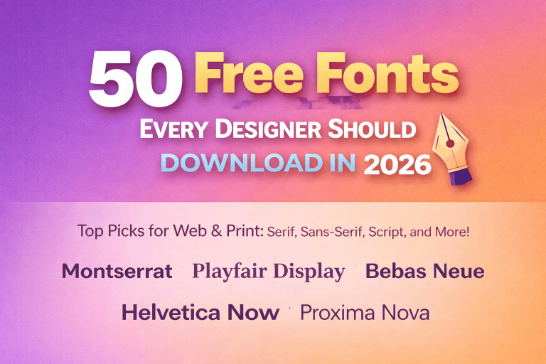 50 Free Fonts Every Designer Should Download in 2026 - DJ Designer Lab